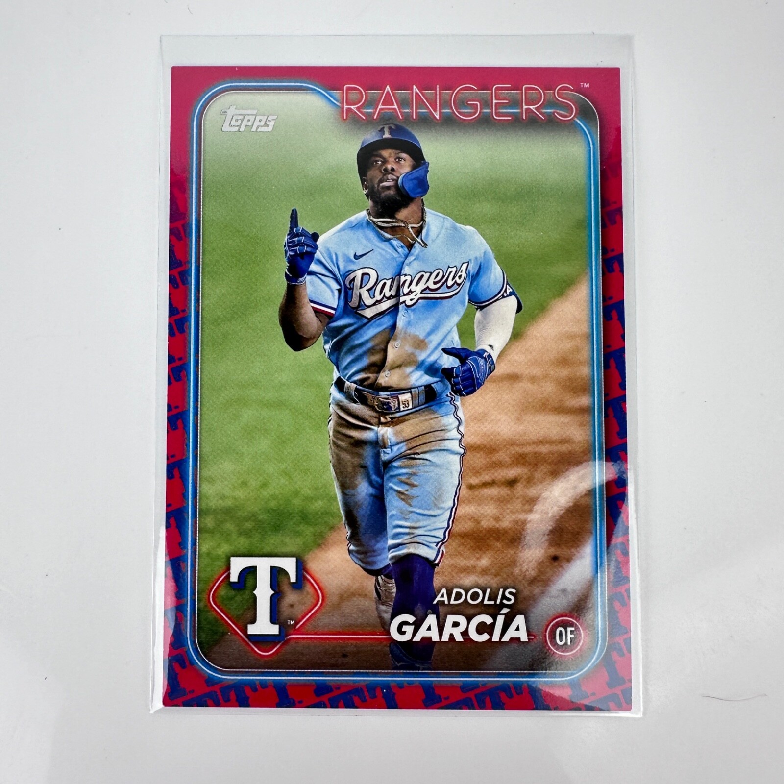 2024 Topps Series 1 Baseball Team Color Border Adolis Garcia Texas ...