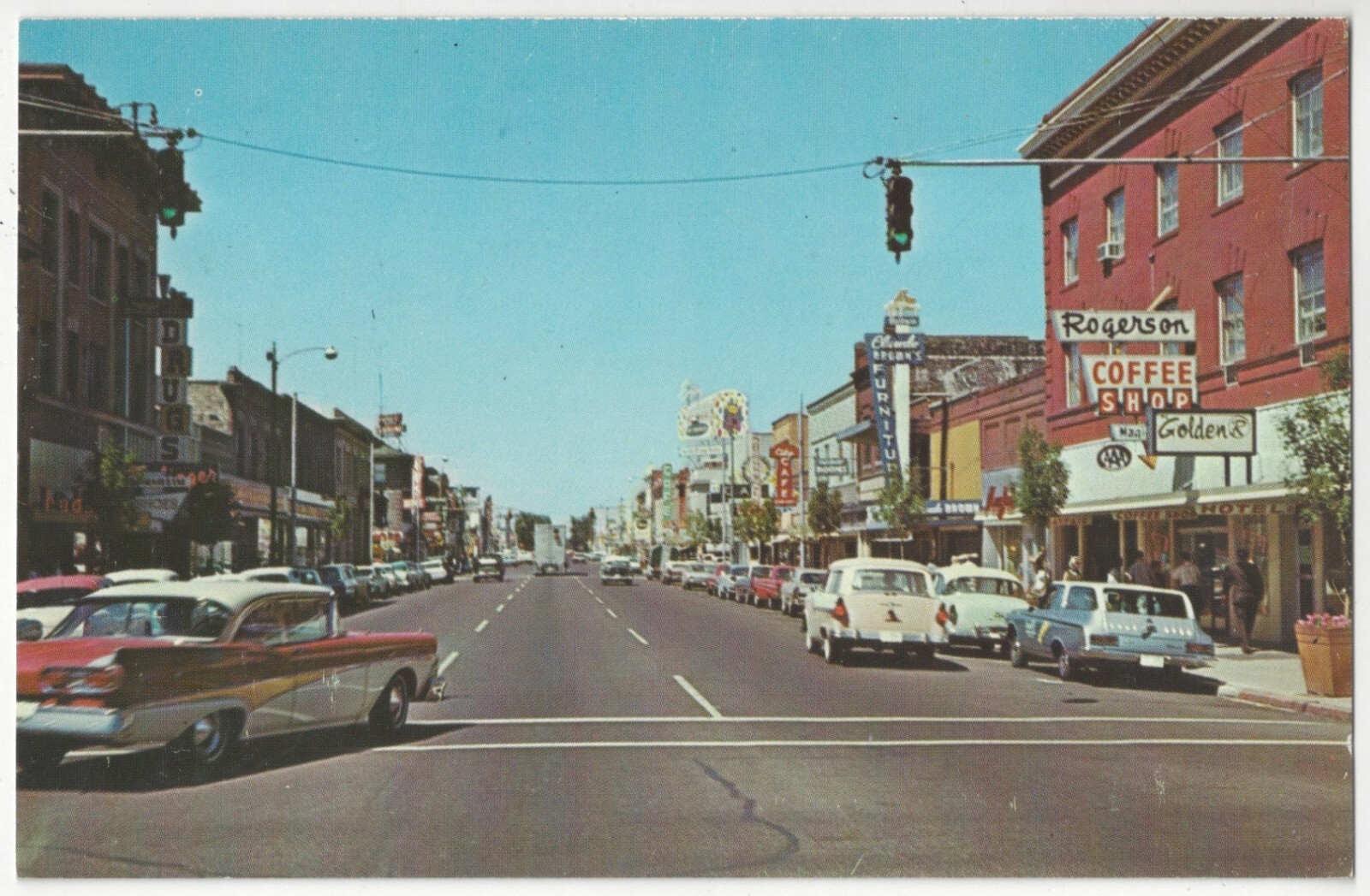 1960's Twin Falls, Idaho - Main Street, Old Autos, Signs - Vintage ...