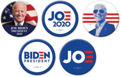 2020 Joe Biden Set of Five Different Campaign Buttons | eBay