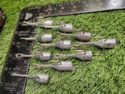 LOT OF 10 SNAG HOOK Weighted Treble Snagging Hooks Mustad 5/0 M-60 | eBay