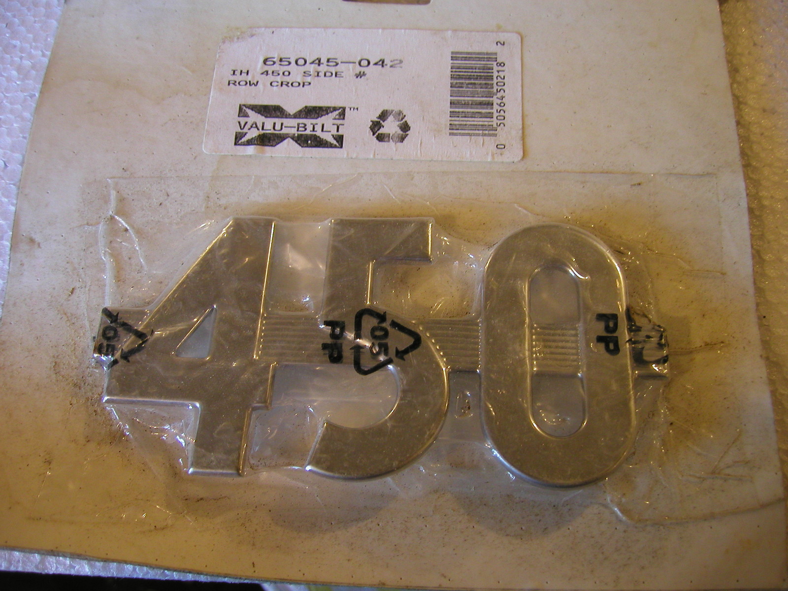 Farmall 400 tractor NOS IHC Pair/set IH 4-5-0 chrome hood emblems | eBay