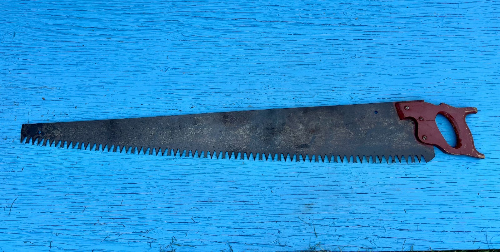 Vintage Crosscut Tool ONE MAN SAW with Wooden Handle Great Teeth on ...