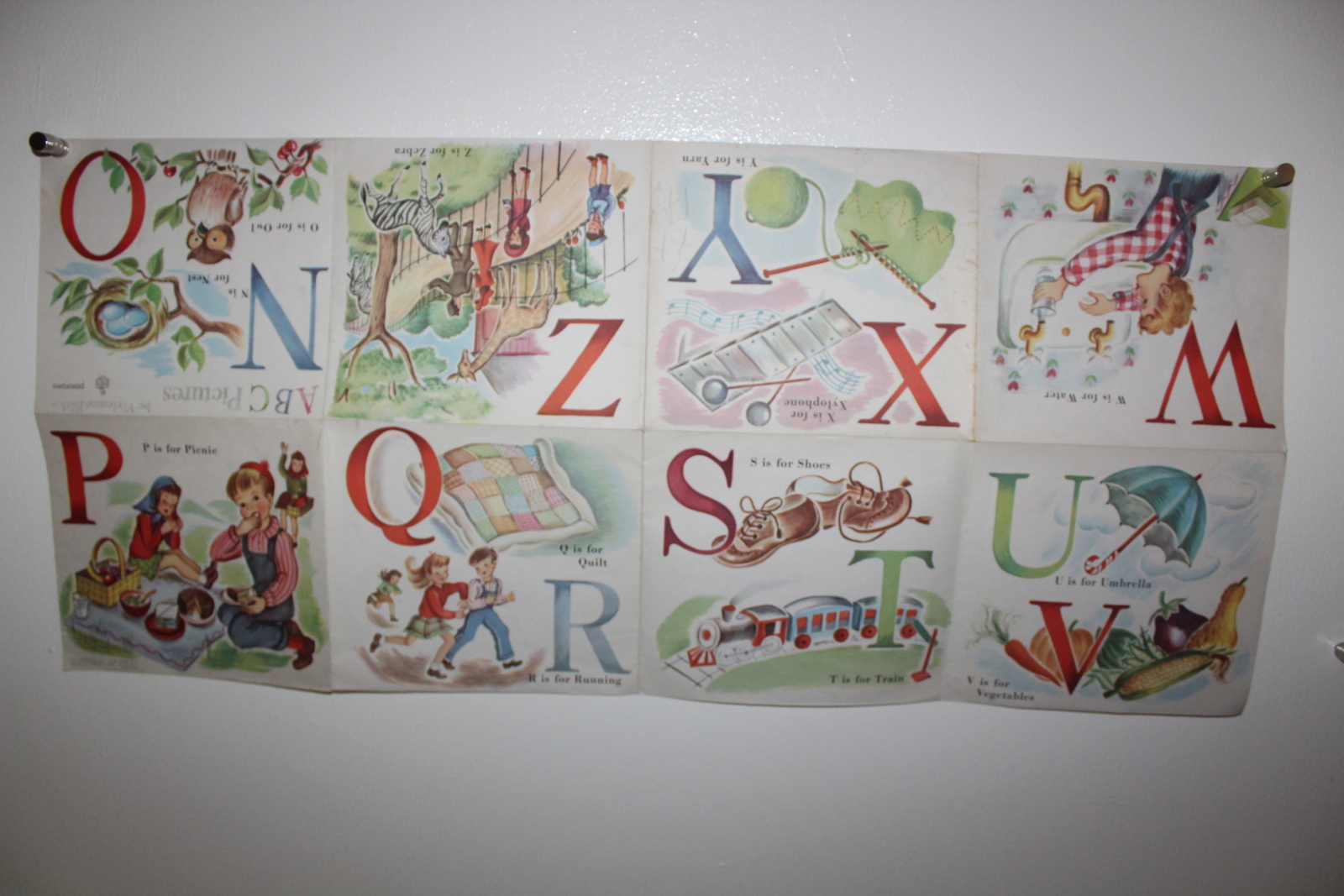 Vintage ABC Pictures Panorama Vivienne Blake N-Z Alphabet booklet ...
