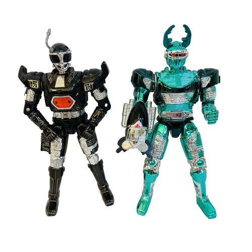 Beetleborgs Action Figures 1997 Bandai Green Hunter and Shadow Borg ...