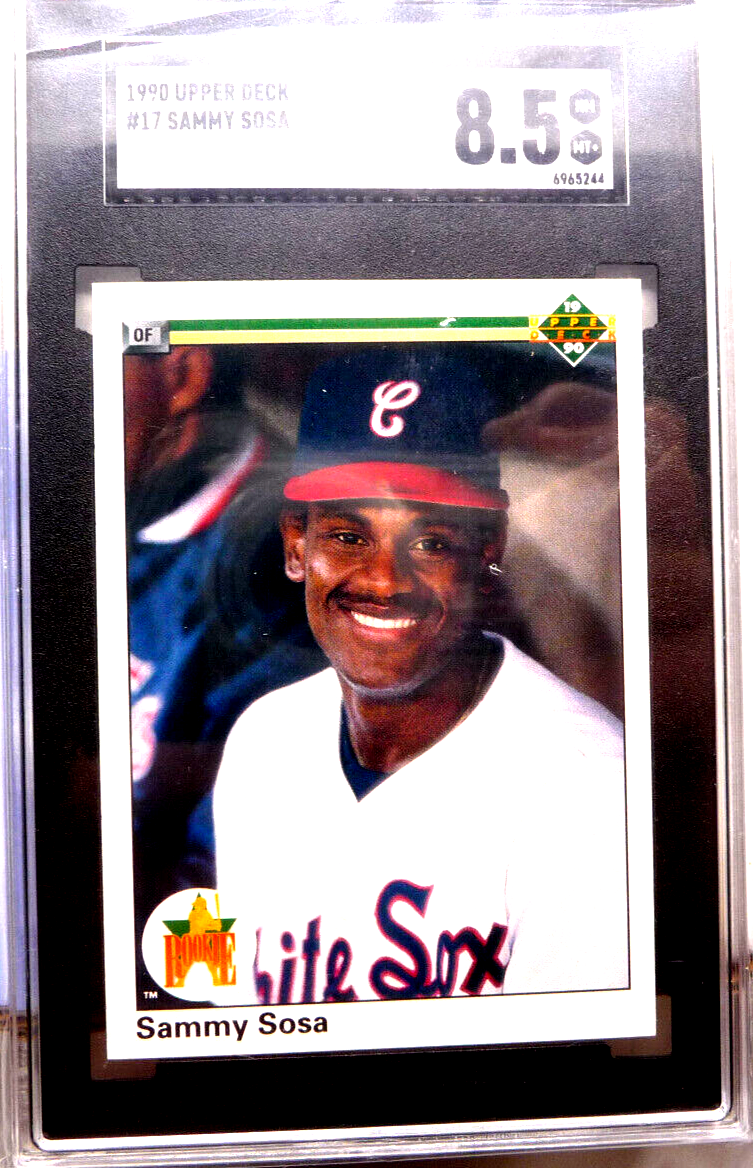 1990 Upper Deck Sammy Sosa #17 " Rookie Card" SGC 8.5 ERROR CARD D.O.B ...