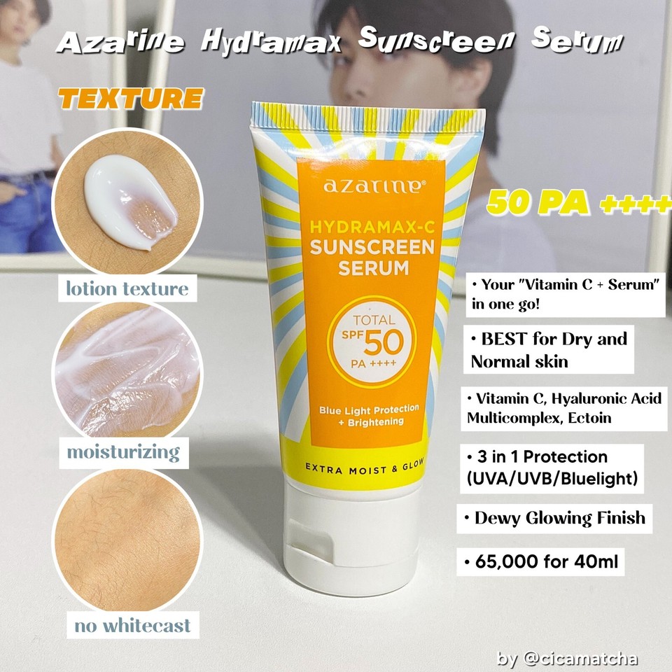 Azarine HYDRAMAX C Sunscreen Serum SPF50 PA+++ 40g | eBay