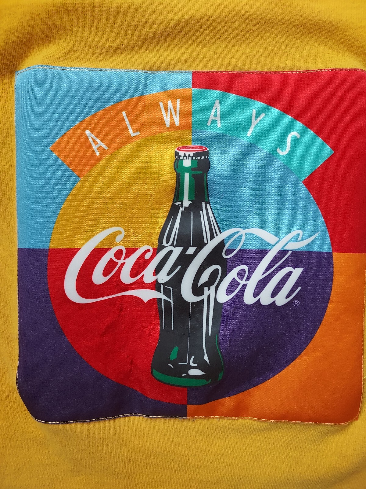 Champion Coca Cola Yellow Multicolor Logo "Always Coc… - Gem