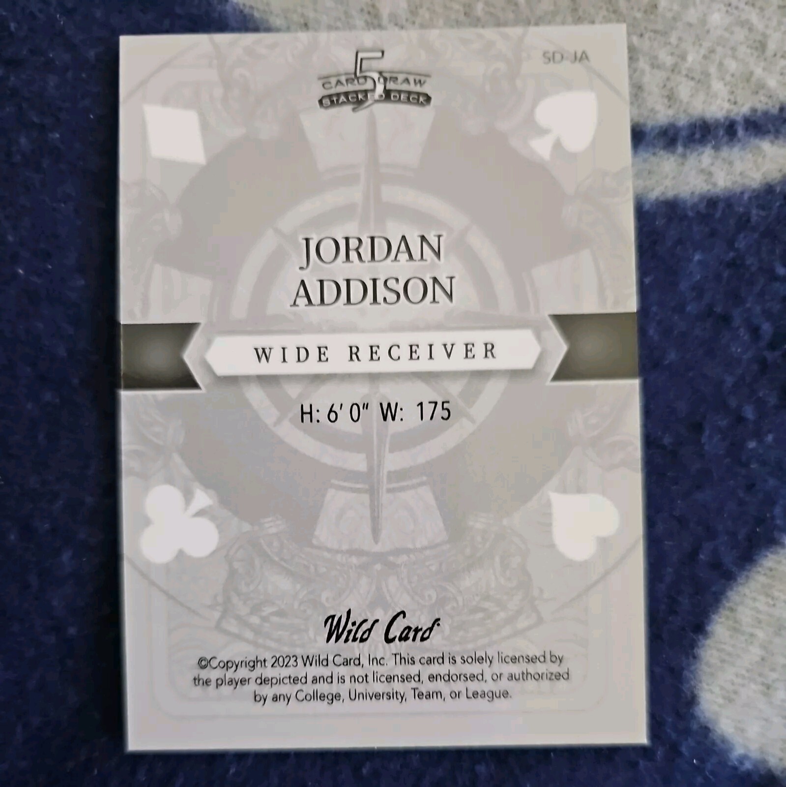 jordan addison rookie 5 Card Draw Stacked Deck 2024 💎 Ace Green 1/3 #SD ...