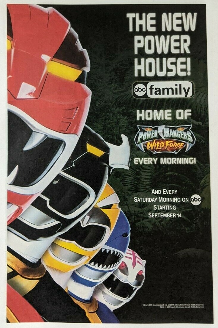 Power Rangers Wild Force Print Ad TV Series Poster Art PROMO Original ...