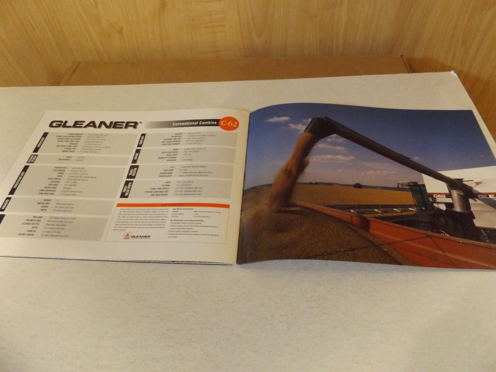 AGCO GLEANER C SERIES CONVENTIONAL COMBINES . LIT # GL01511 (03) 10 | eBay