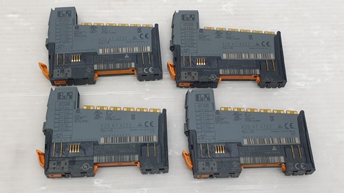 Lot of 4 B&R X20 AT 4222 Sensor Input Modules, Rev. U6 with X20 BM 11 ...