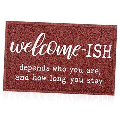 Welcome Mats Front Door Mat Outdoor Entryway with Anti Slip Rubber Back ...