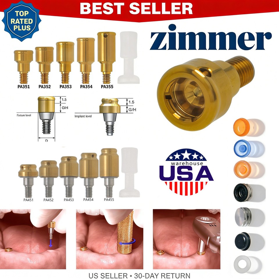 US Overdenture Fit Zest Locator Ti Abutment Retention Caps Hiossen ...
