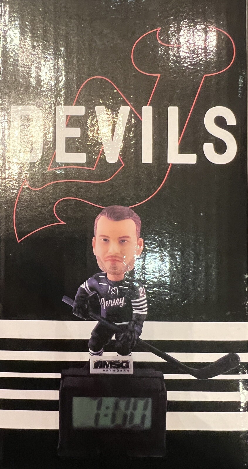 2024 NEW JERSEY DEVILS TIMO MEIER BOBBLEHEAD CLOCK 4/15/24 SGA NJ NHL ...