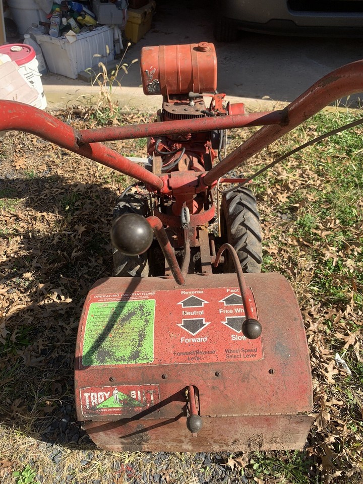 Troy Bilt Horse Garden Tiller Tecumseh HH60 Rear Tine Pull or Electric ...