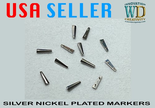 Watch SILVER NICKEL PLATED Dial Hour Markers 12 Indices Indexes ...