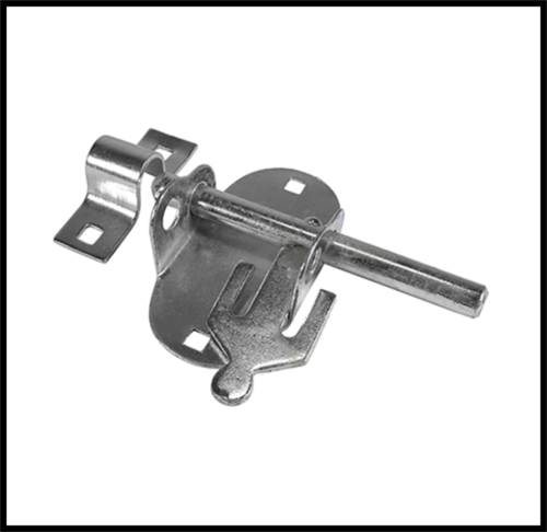 4A Oval Padbolt Padlock Gate Shed Lock Slide Bolt With Fixings Black ...