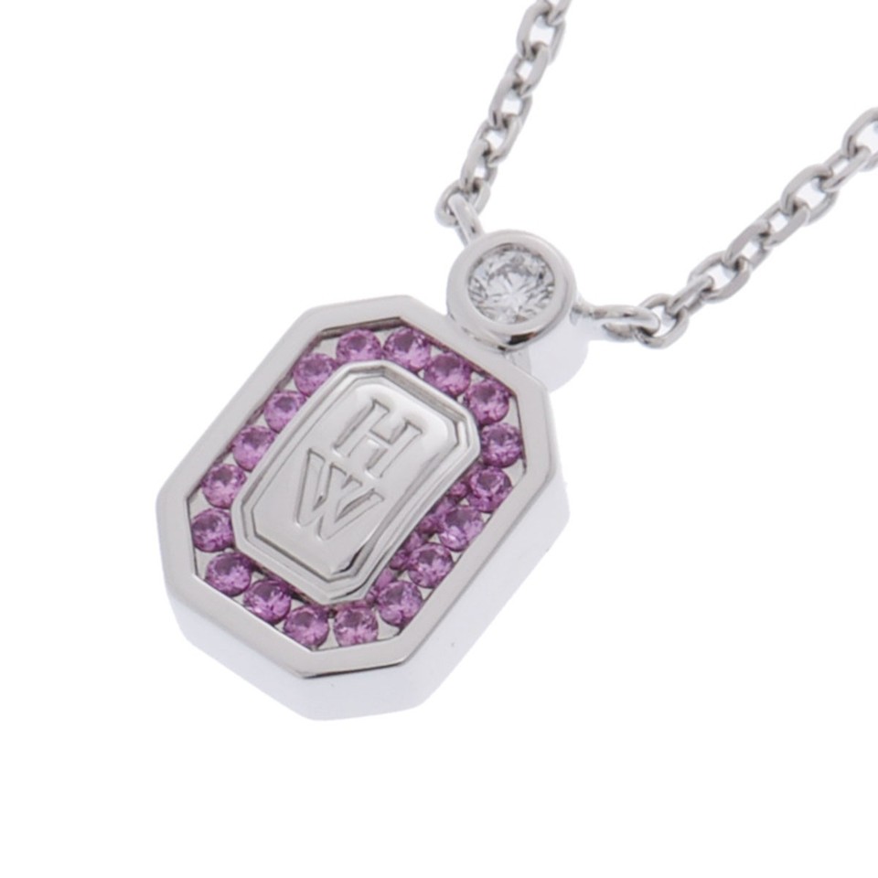 HARRY WINSTON Women Necklace Pt950Platinum diamond/Pink Sapphire ...