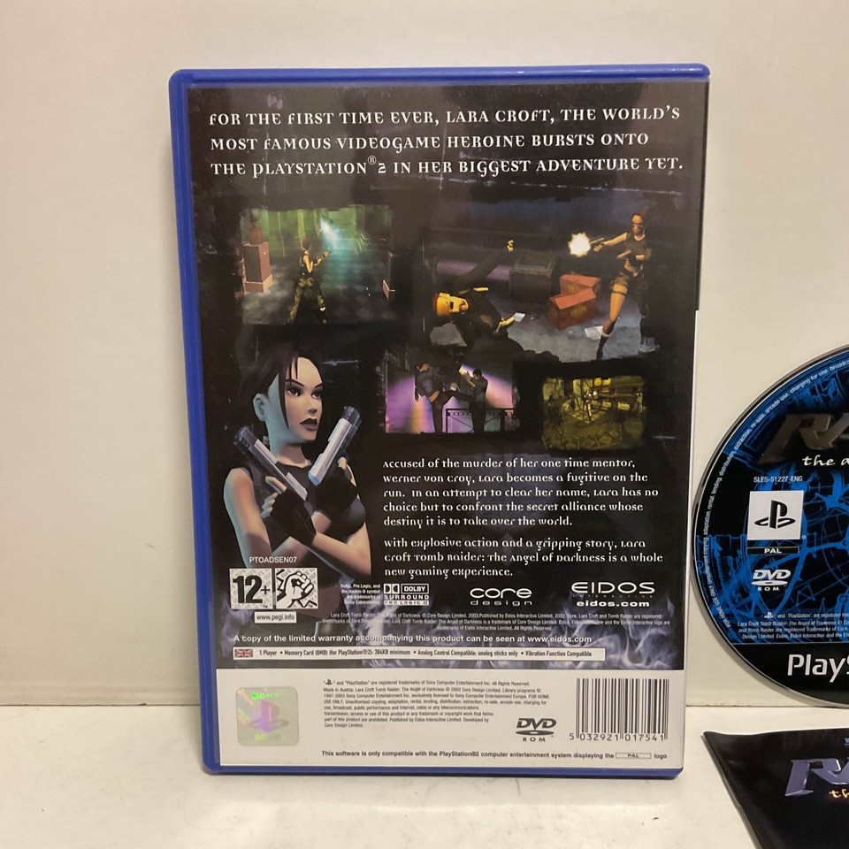 Lara Croft Tomb Raider The Angel of Darkness PS2 PlayStation 2 PAL VGC ...