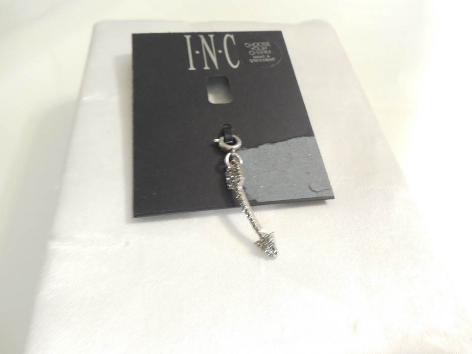 Inc International Concepts Silver-Tone Pave Arrow Clip-on Charm WW264 ...