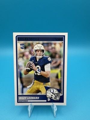 Riley Leonard 2025 Panini Score Football #9 Base Rookie Card Colts RC ...