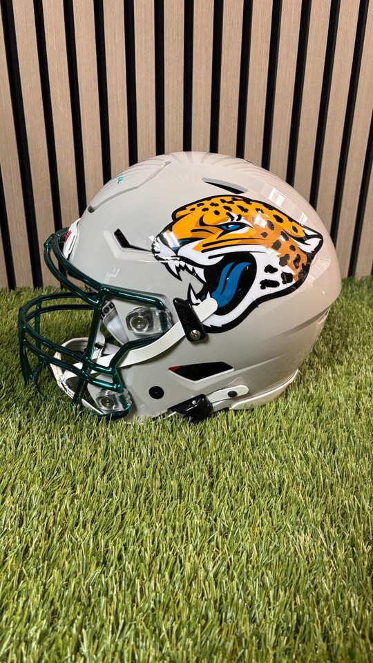Jaguars Travis Hunter Authentic Signed Speed Flex Full Size Helmet BAS ...