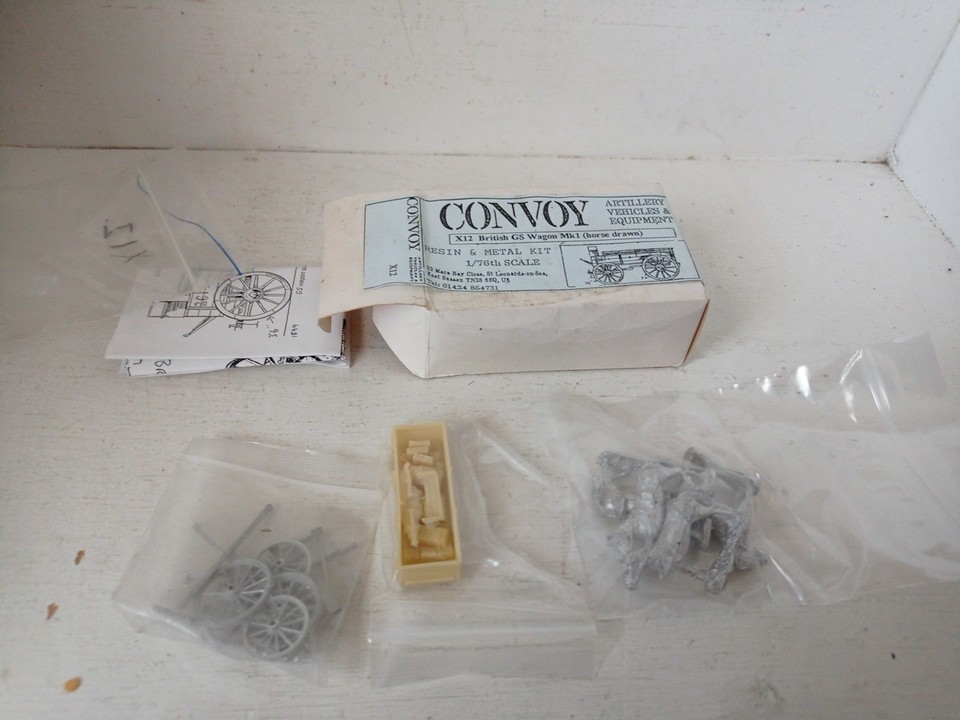 Convoy british GS Wagon MkI Horse Draw X12 Model Kit Résine And Métal 1 ...