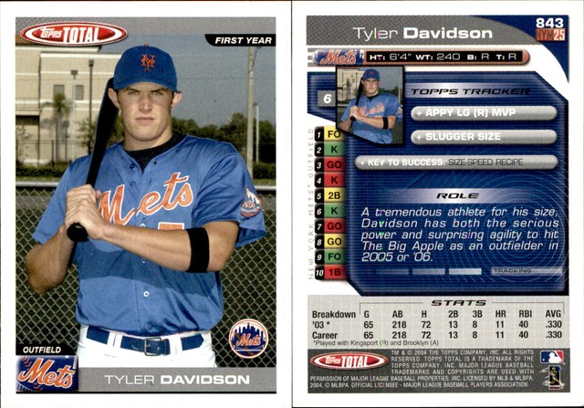 2004 Topps Total - #843 Tyler Davidson (RC) for sale online | eBay