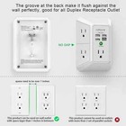 5 Outlet Extender Surge Protector Multi Plug Wall Adapter USB Charger ...