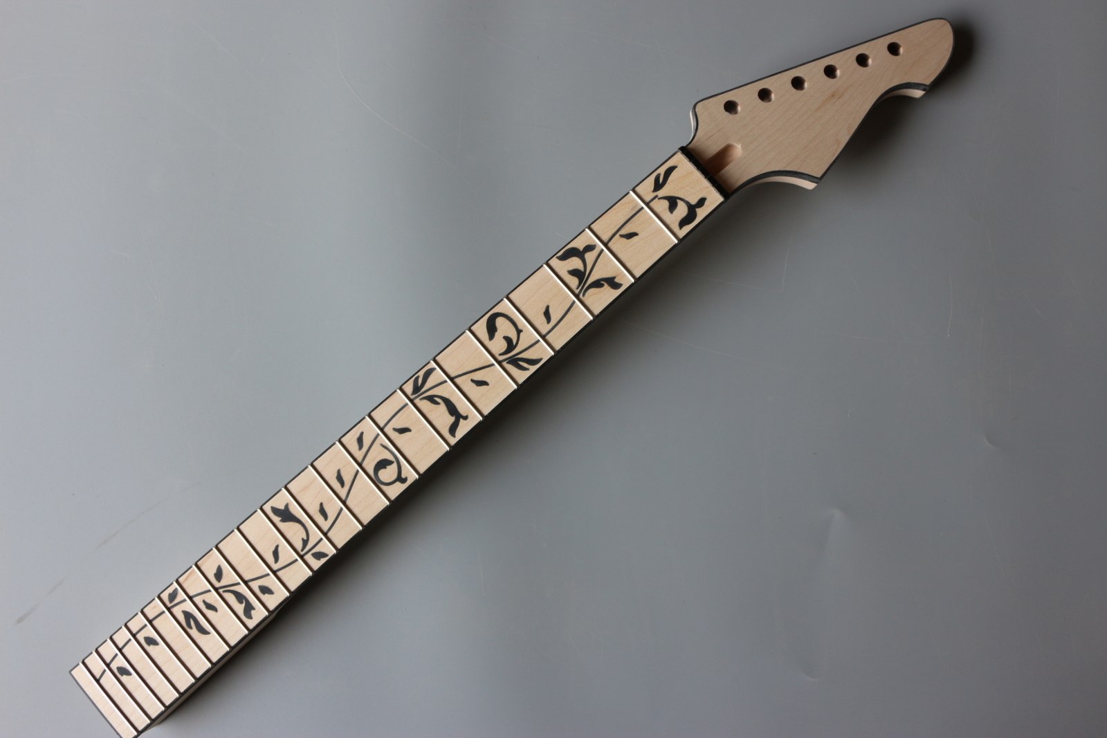 Maple guitar neck 22 Fret 25.5inch maple Fretboard Black binding Vine ...