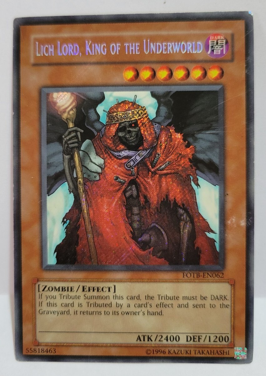 YUGIOH LICH LORD KING OF THE UNDERWORLD FOTB-EN062 SECRET PLAYED | eBay