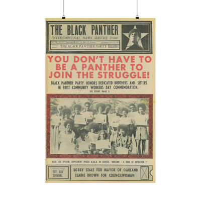 1970s Black Political Party Propaganda Poster, Black Art Gifts Wall ...