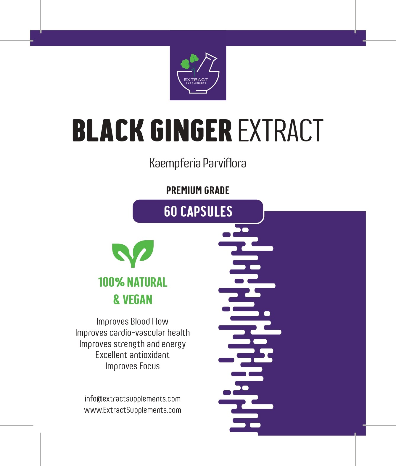 Thai Black Ginger Extract 60 Capsules | Pure Black Ginger | eBay UK