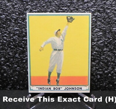 Indian Bob Johnson 1941 PLAY BALL Dover Reprint Card #22 _ Exact Card ...
