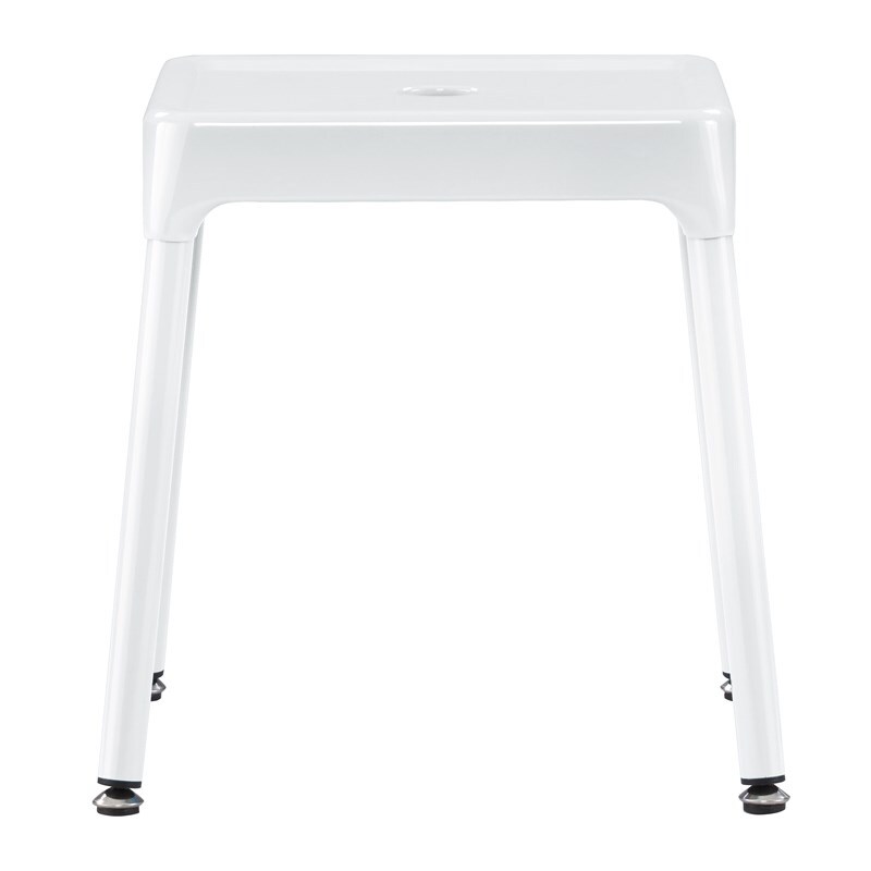 Safco Steel Guest Stool in Glossy White - 15.5"W x 15.5"H | eBay
