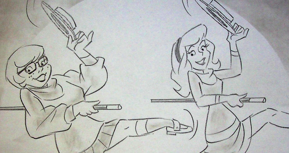 Willie Ito Signed Hand-Drawn Pencil Animation Art - Velma & Daphne | eBay