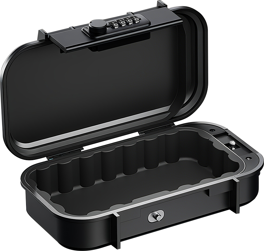 Portable Lock Box 4-Digit Combination Lock Box for Travel Anti-Theft ...