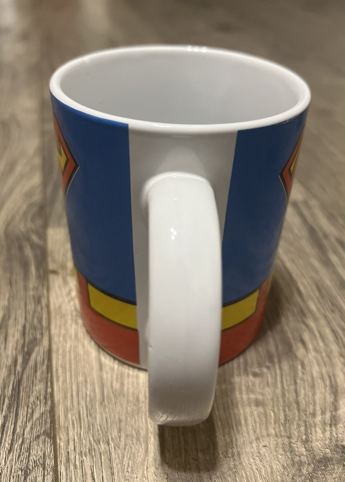 DC comics SUPERMAN coffee mug cup uniform 12 oz. | eBay