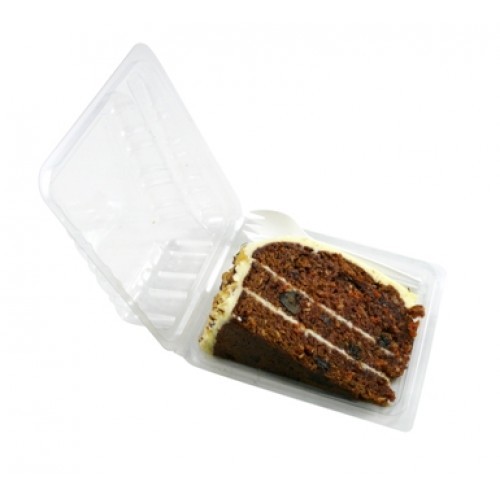 QUALITY Clear Cake Slice Storage Wedge Box Container Hinged Lids Deli ...