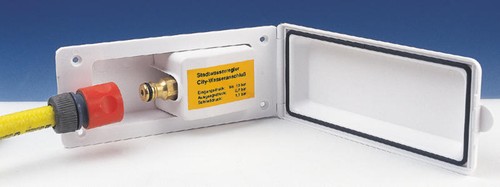 RV caravan main CITY WATER inlet quick hook incl. pressure regulator to ...