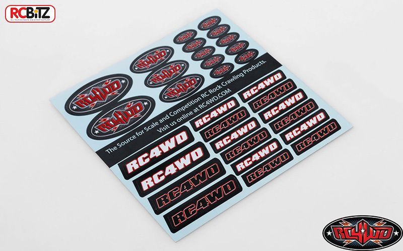 RC4WD Logo Small Decal Sticker Sheet set emblem Z-S1270 Red oval 3 ...