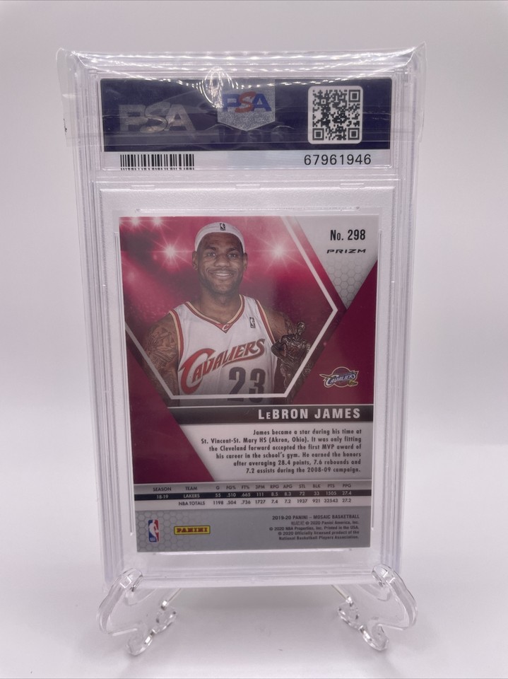 2019 Panini Mosaic Lebron James Fast Break Silver Disco Prizm PSA 9 | eBay