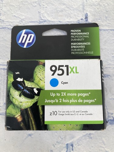 New & Sealed HP 951XL Cyan Ink Cartridge CN046AN Genuine Exp. Date 11/ ...