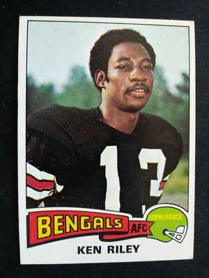 1975 Topps Football Card # 241 Ken Riley - Cincinnati Bengals | eBay