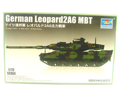 Leopard 2A6 MBT Panzer Bundeswehr - Trumpeter Bausatz 1:72 - 07191 #E ...