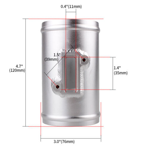 3" 76MM MAF Mass Air Flow Sensor Mount Adapter Pipe Tube For Honda For ...