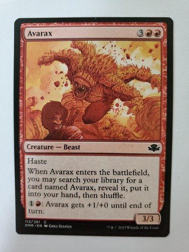 MTG Magic The Gathering Card Avarax Creature Beast Red Dominaria ...