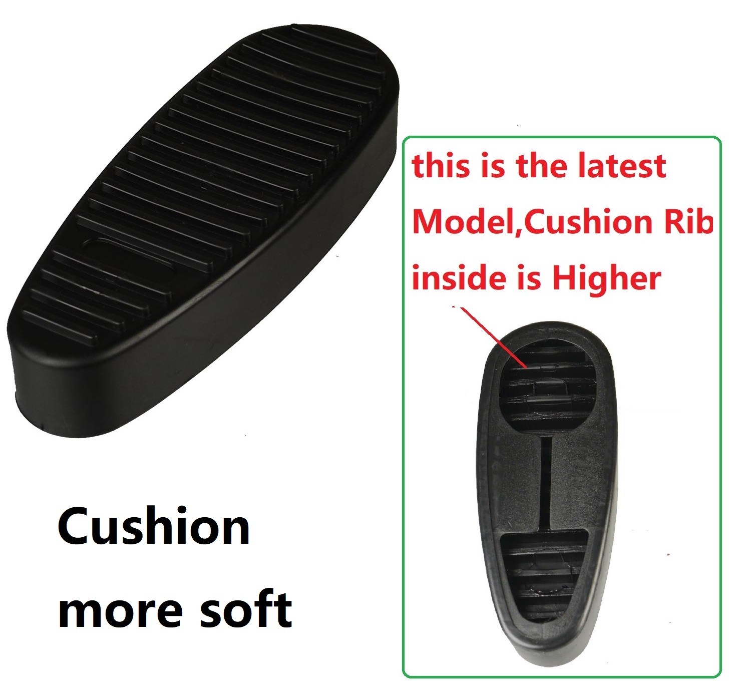 New and Great!! Pad! Pad Rubber Butt Pad Black Rubber Stock | eBay