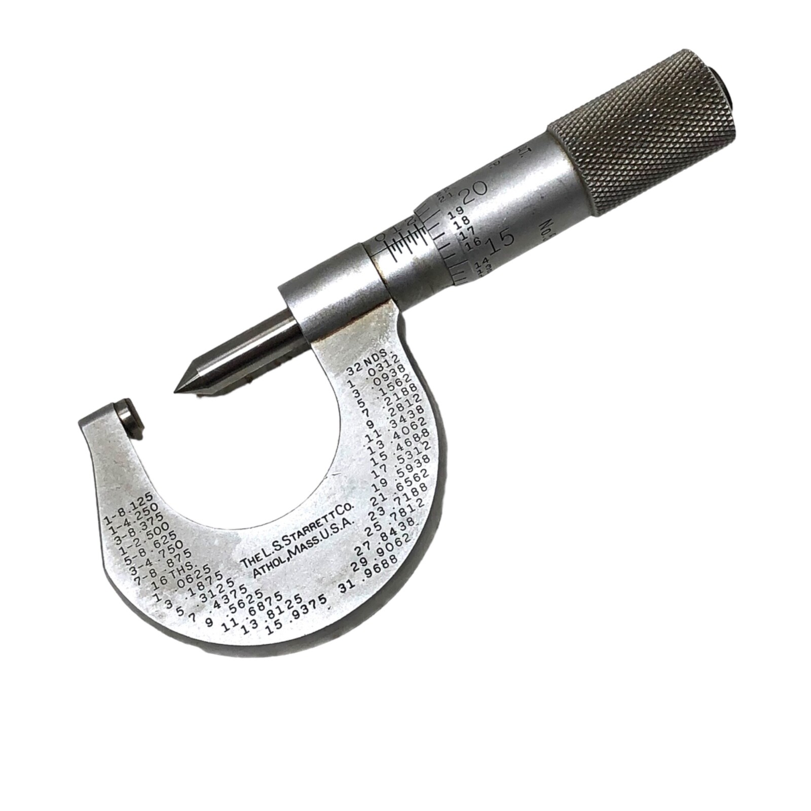 Starrett No. 575 Screw Thread Micrometer 0-1" UN & UNJ 32 - 40 Pitch | eBay