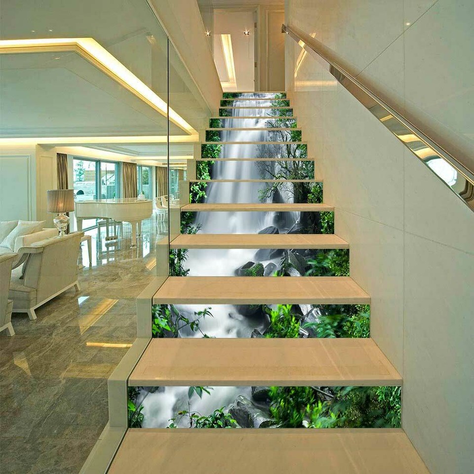 13pcs 3D Stair Riser Staircase Sticker Vinyl Photo Mural Decal Scenery ...